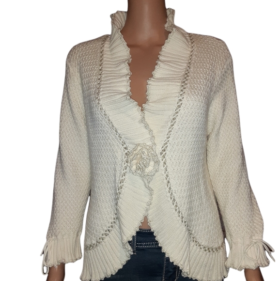 Ruby Rd. | Sweaters | Ruby Rd Cotton Acrylic Blend Cardigan Euc | Poshmark